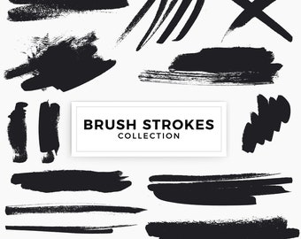 Handmade Brush Stroke Vector Set Easy to Use for Any DIY Design ...