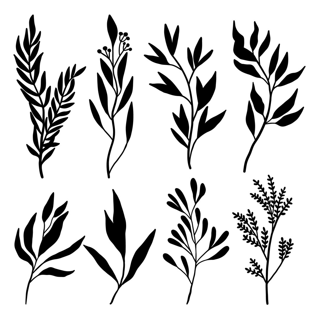 Handmade Leaf Vector Set - Easy to Use for Any DIY Design Projects - Etsy