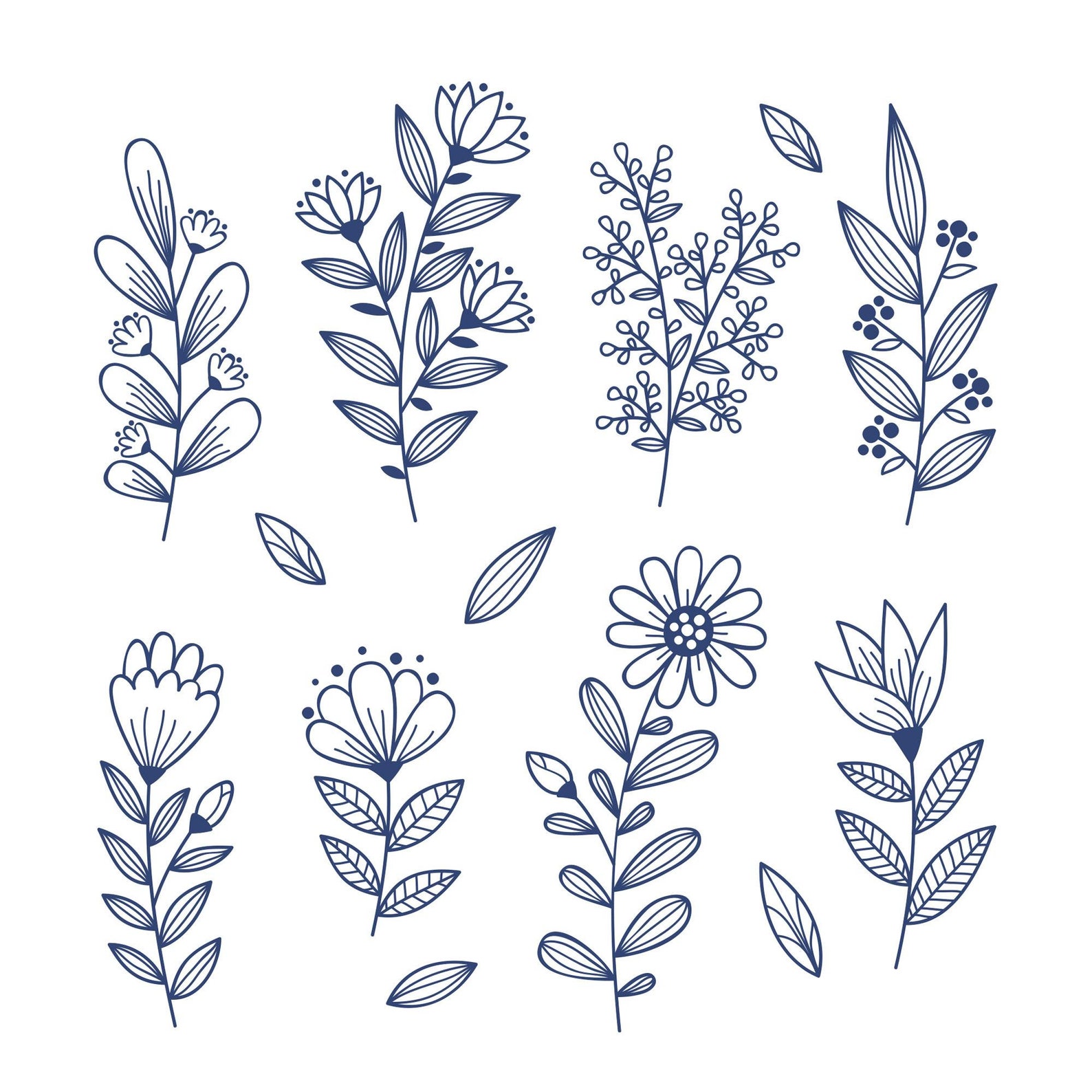 Handmade Flower Vector Set - Easy to Use for Any DIY Design Projects - Etsy