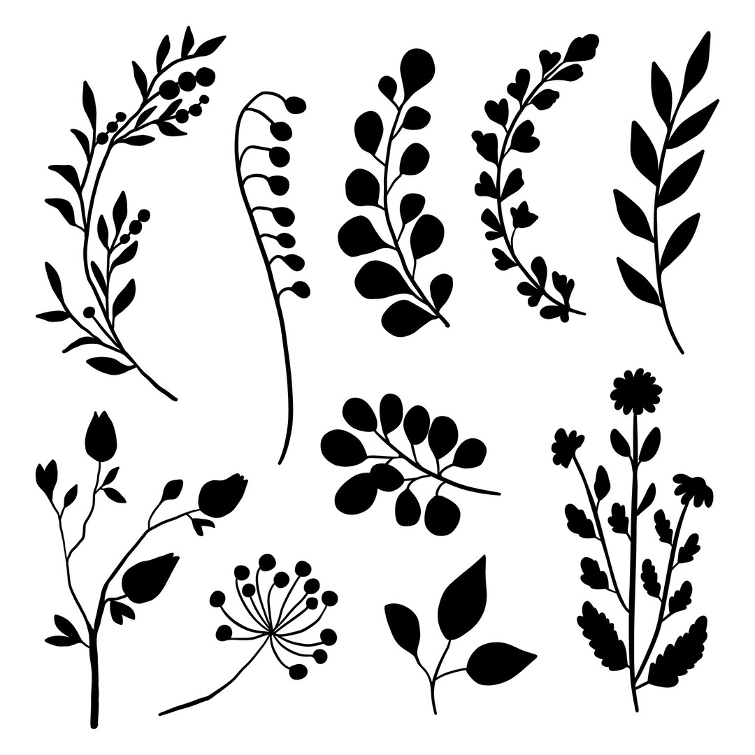 Handmade Leaf Vector Set - Easy to Use for Any DIY Design Projects - Etsy