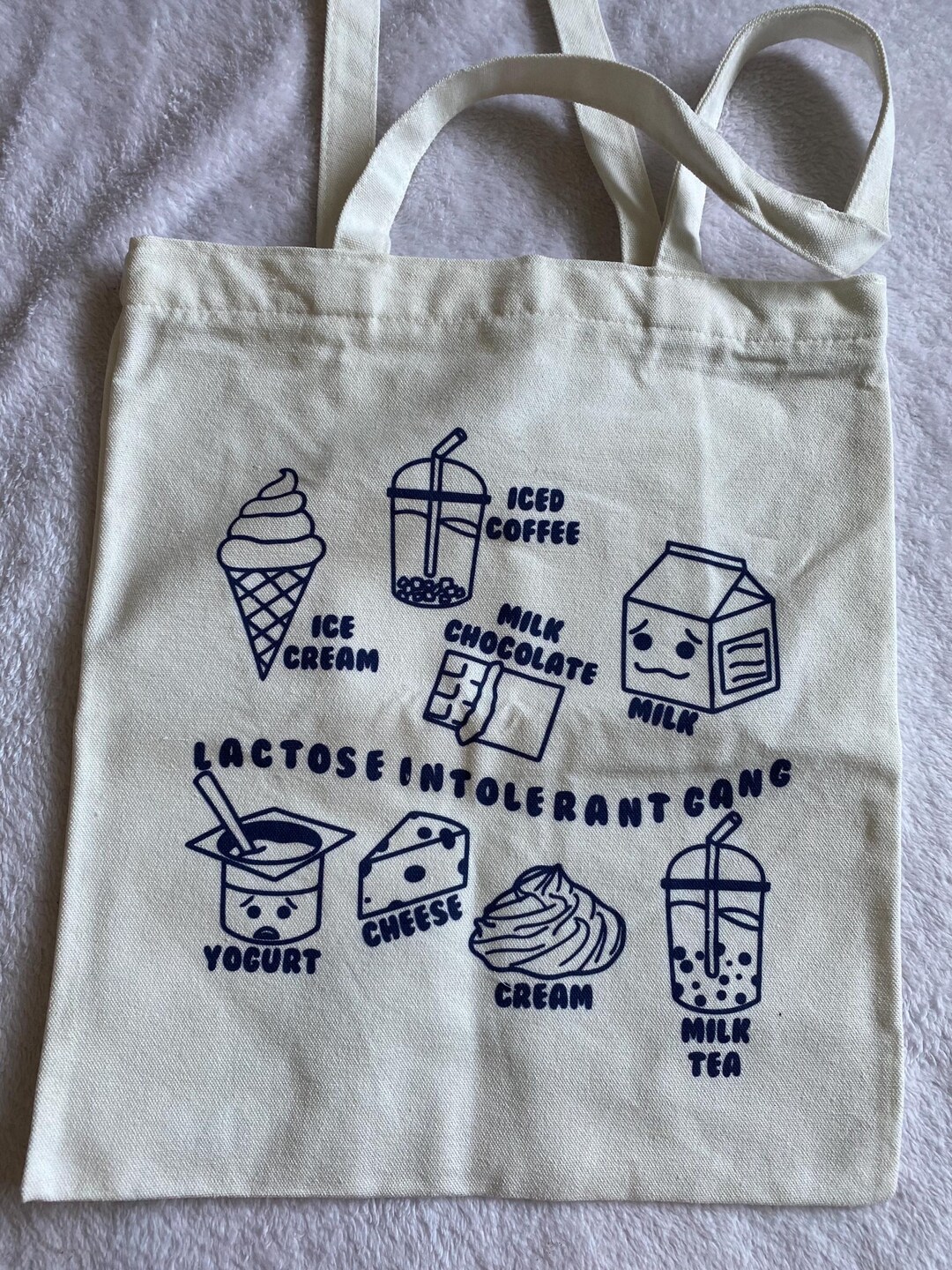 Lactose Intolerant Gang Canvas Tote Bag - Etsy