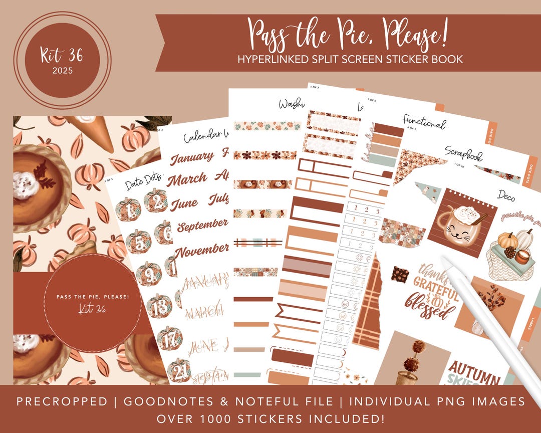 2025 Kit 36 Split Screen Sticker Book | Pass the Pie, Please ...