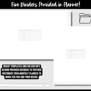 One Month Digital Planner | Widget Weekly Layout | Undated & Fully ...