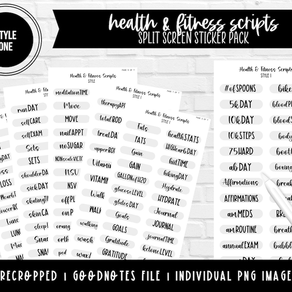 Printable Script Stickers - Etsy