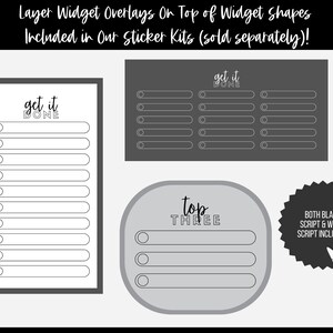 Tasks & Checklists | Widget Overlays | Inserts for Widget Shapes ...