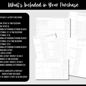 Daily Layout Dashboards - Planner Pieces System | 10 Daily Layouts ...