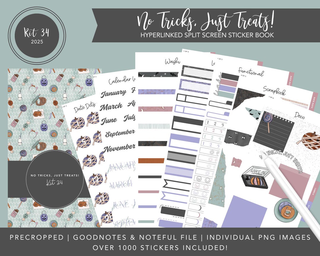 2025 Kit 34 Split Screen Sticker Book | No Tricks, Just Treats ...