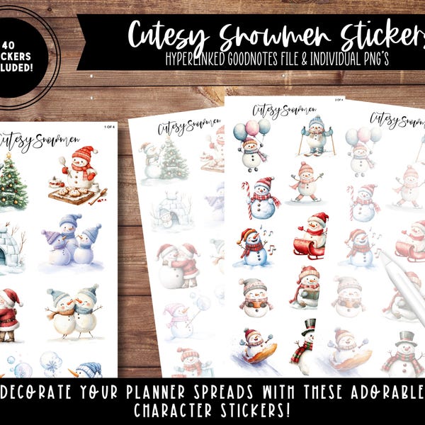 Snowmen Clip Art - Etsy