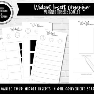 Widget Organizer - Planner Sidekick Booklet | Made for Organizing ...