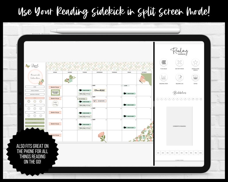 Reading Sidekick - Planner Sidekick Booklet | Split Screen & Phone ...