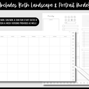 One Month Digital Planner | Widget Weekly Layout | Undated & Fully ...
