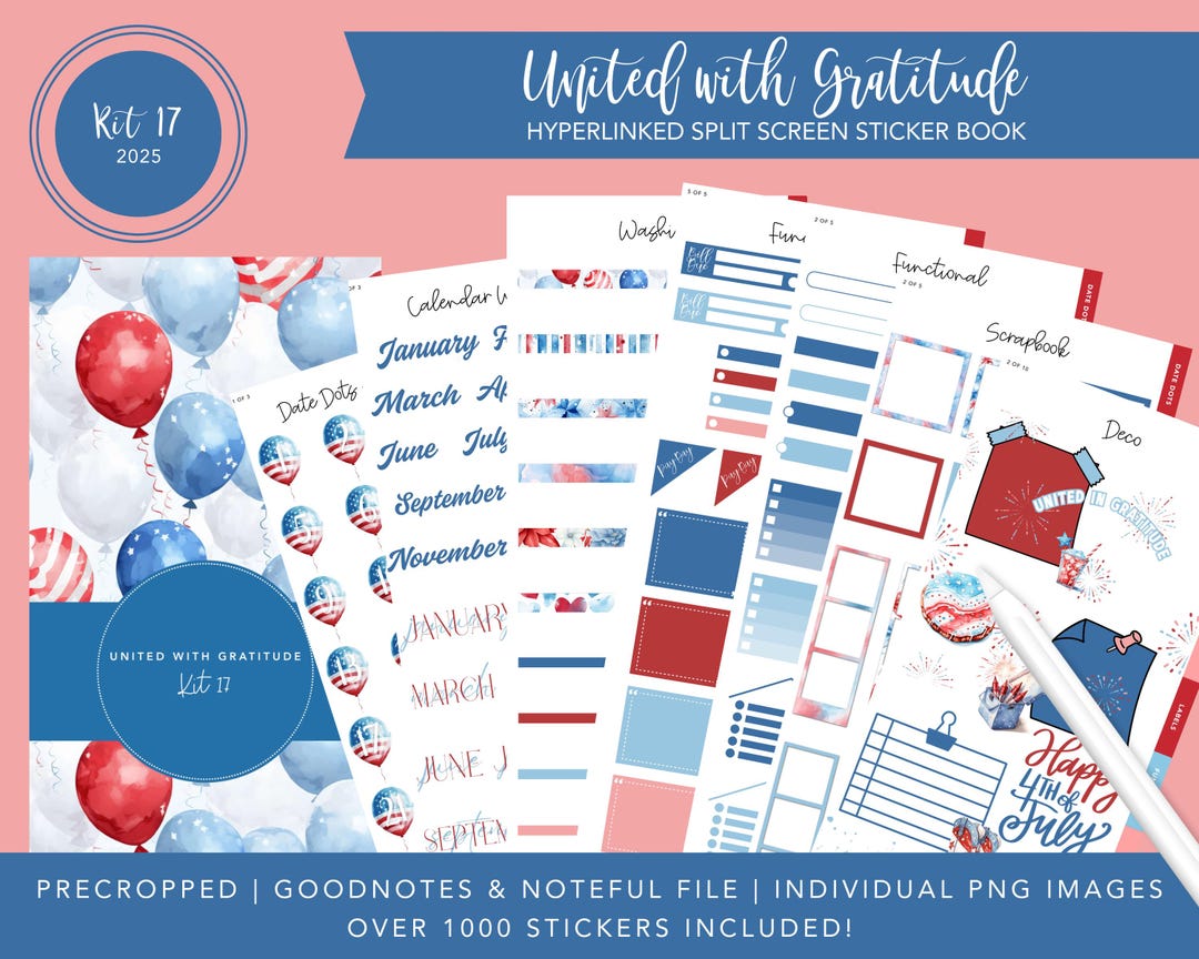 2025 Kit 17 Split Screen Sticker Book | United With Gratitude ...