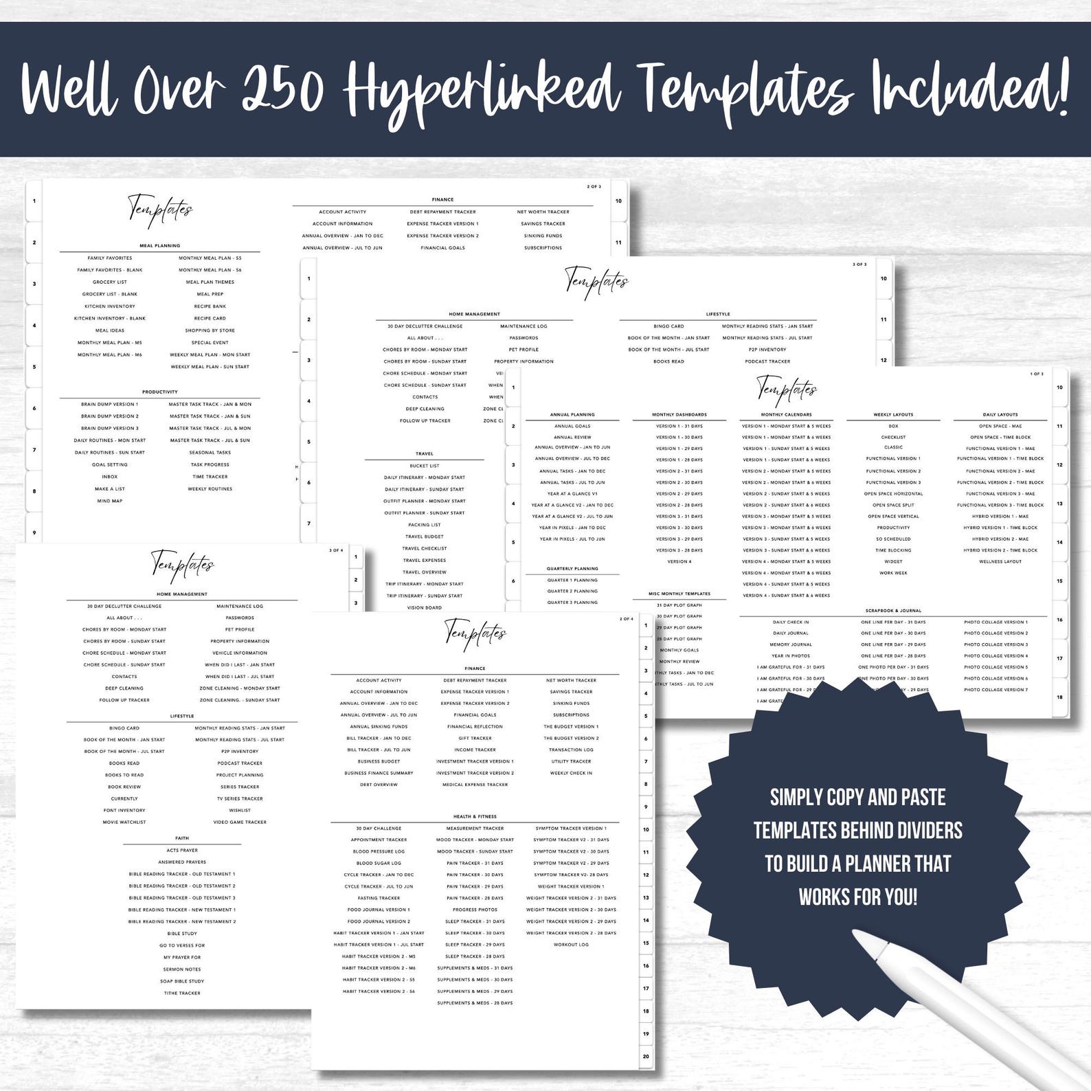 P2P Digital Planner Portfolio | Bold Abstract Theme | Landscape ...