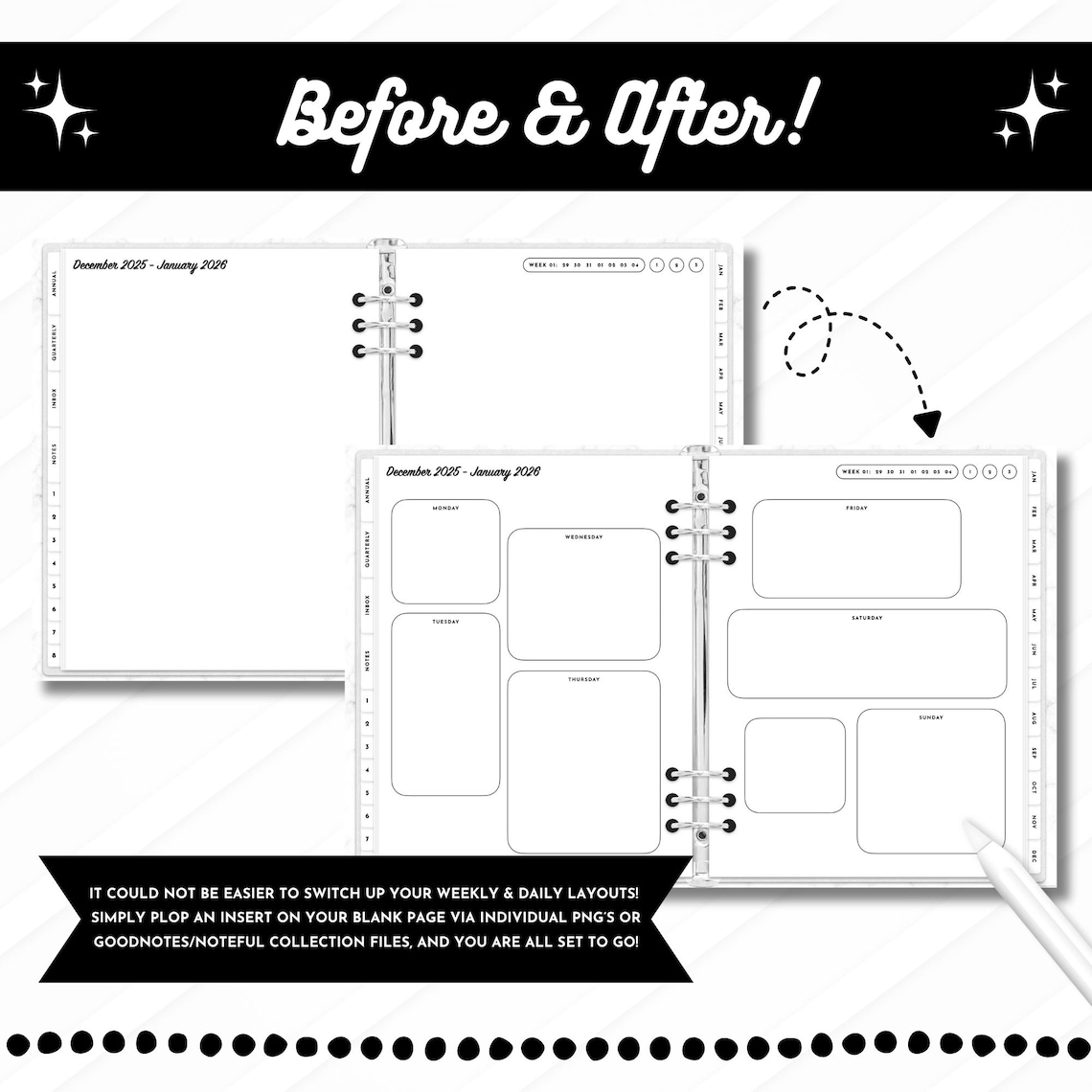 2026 Weekly + Daily Planner Inserts | 50+ Inserts Included | Portrait ...