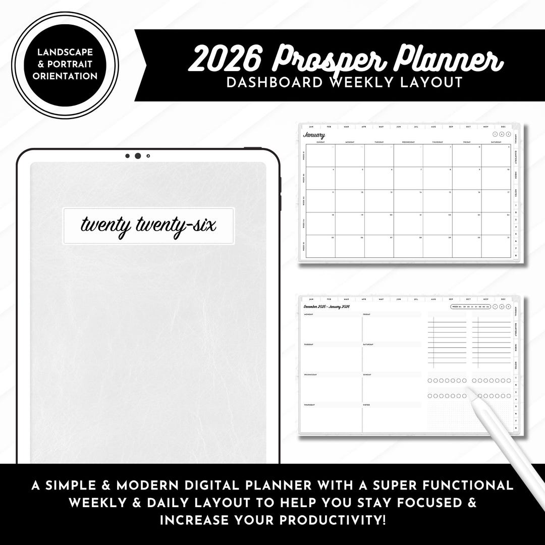 2026 P2P Prosper Planner | Dashboard Layout | Best Dated All in One ...