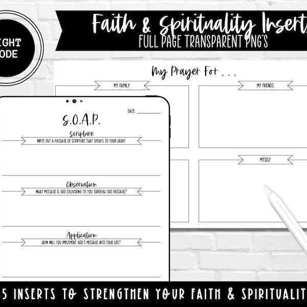 Faith Planner Insert - Etsy