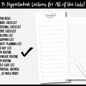 Checklist Sidekick - Planner Sidekick Booklet | Split Screen & Phone ...