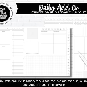 31 Day Functional V2 Daily Planner - P2P Planner Add on | Apple ...