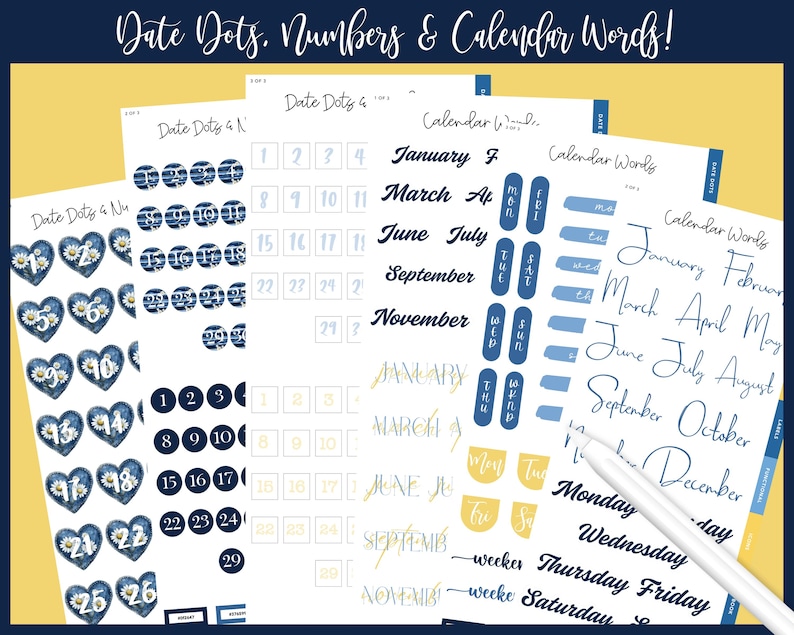 2025 Kit 24 Split Screen Sticker Book | Where the Daisies Grow | Summer ...