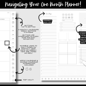 One Month Digital Planner | Widget Weekly Layout | Undated & Fully ...