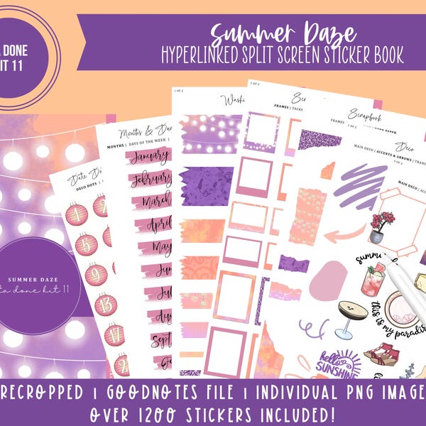 Summer Stickers - Etsy