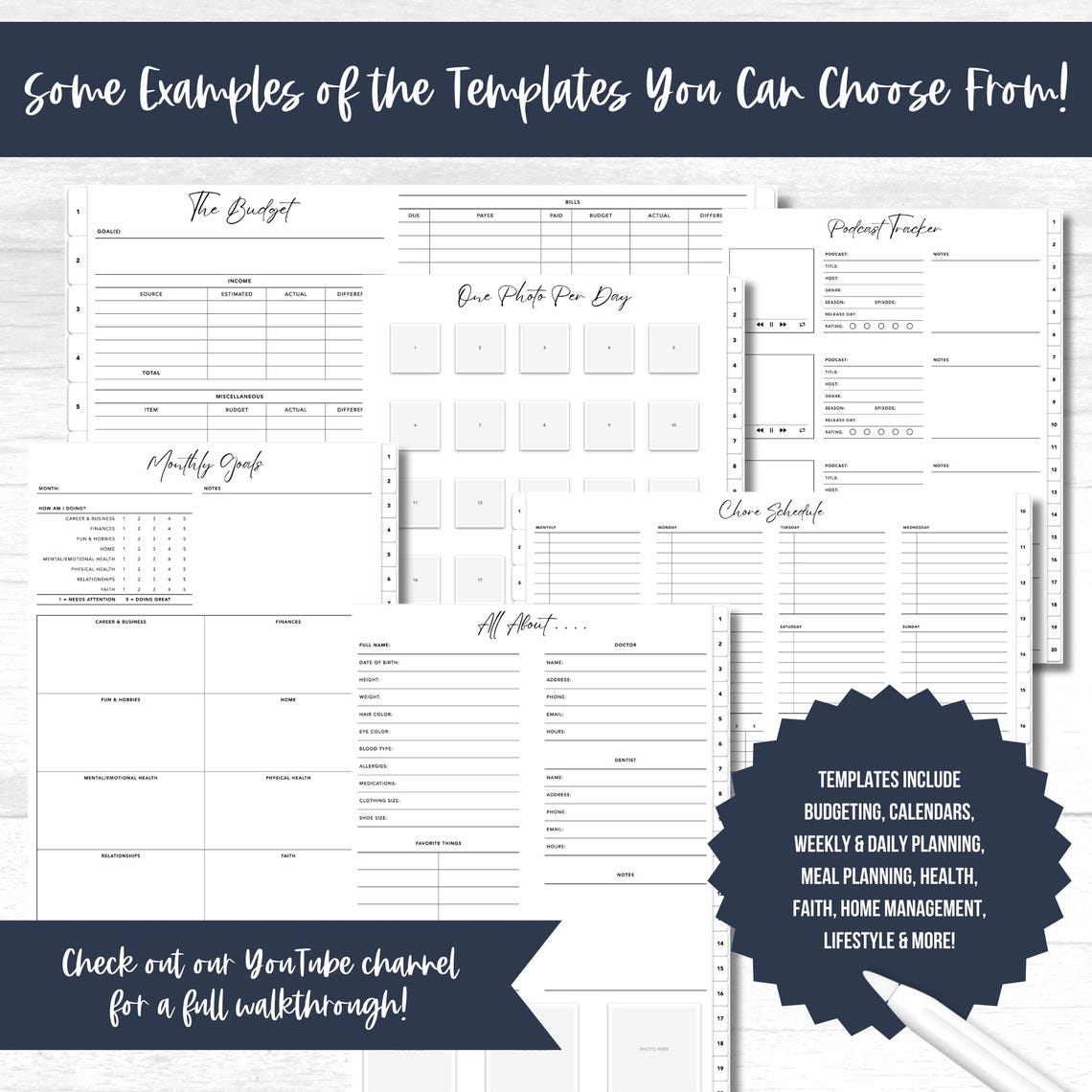 P2P Digital Planner Portfolio | Bold Abstract Theme | Landscape ...
