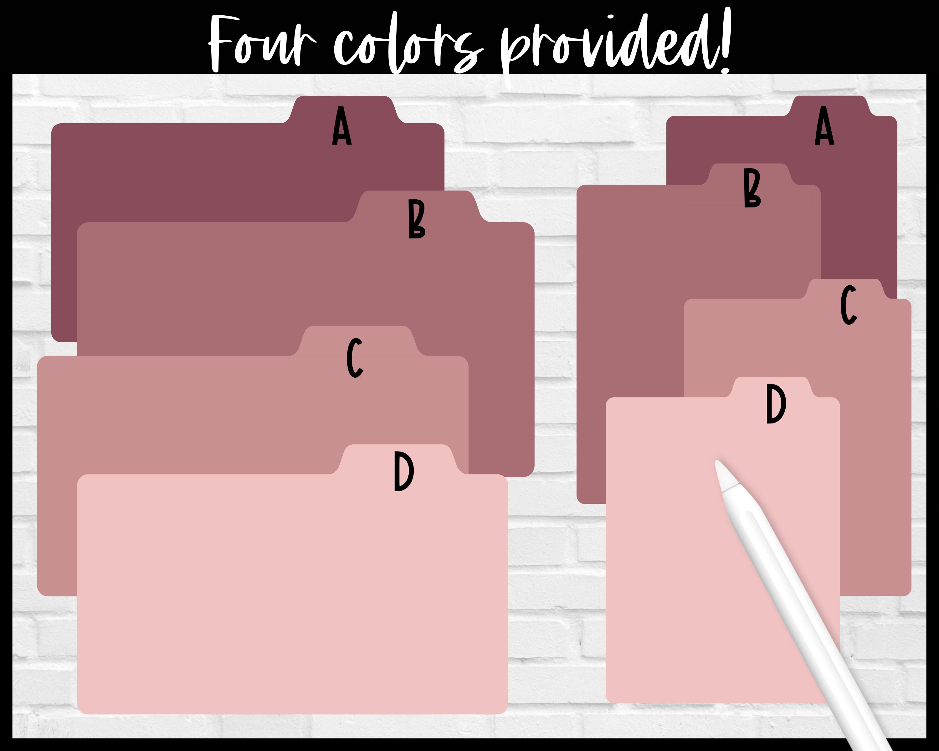 Digital Single Subject Folders Rose Collection Light Mode - Etsy