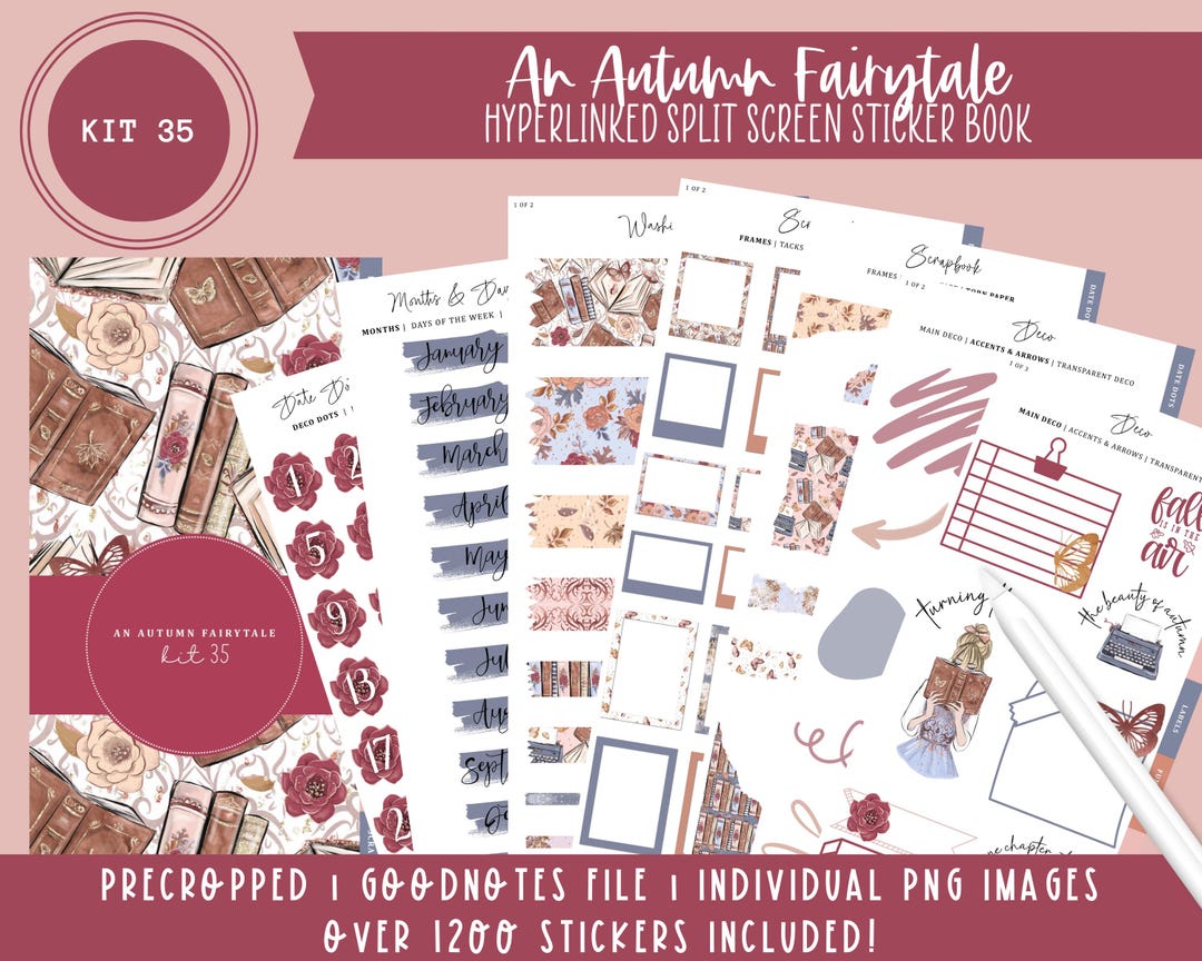 2024 Kit 35 Split Screen Sticker Book | an Autumn Fairytale | Autumn ...
