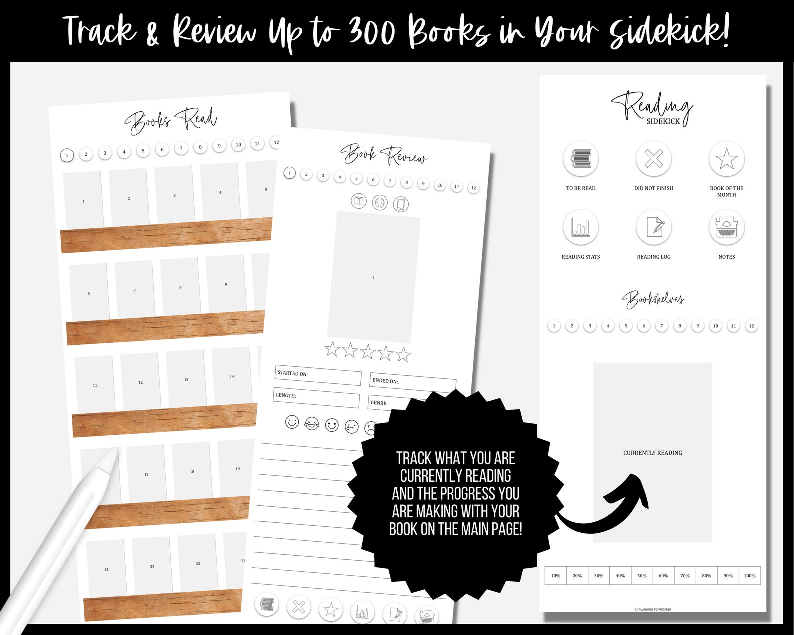 Reading Sidekick - Planner Sidekick Booklet | Split Screen & Phone ...