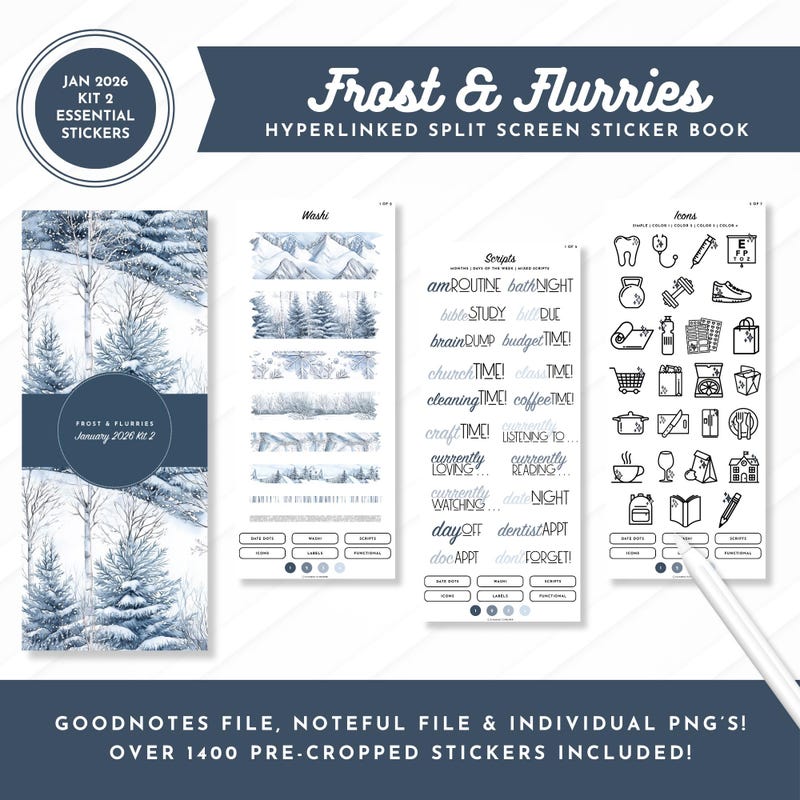 January Stickers 2026 - Etsy