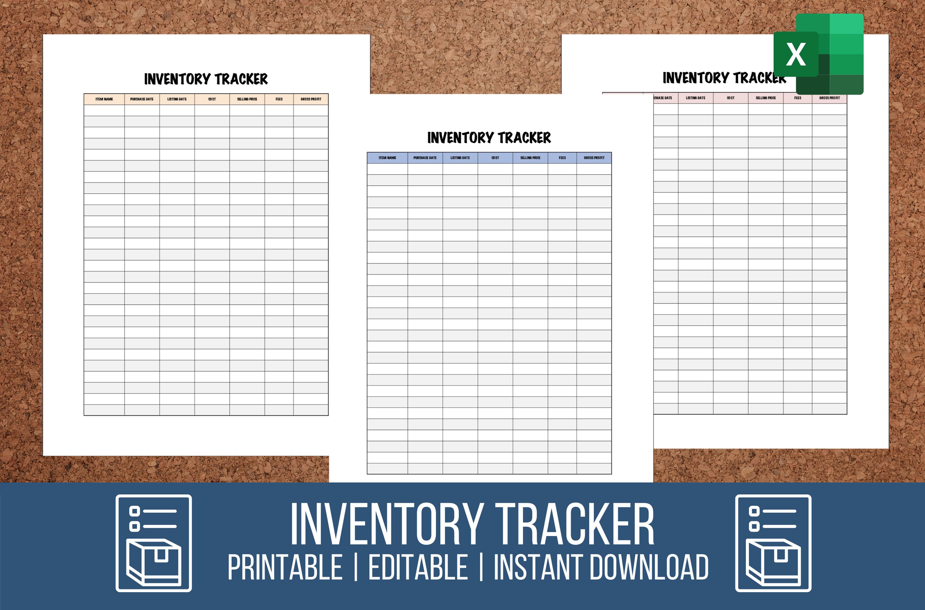 Online Reseller Inventory Sheets Printable Online Inventory | Etsy