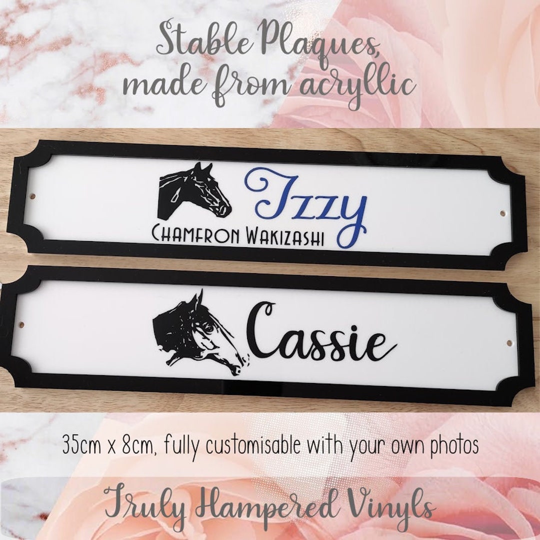 PERSONALISED Horse Stable Plaque With Your Own Image, Horse, Stable ...