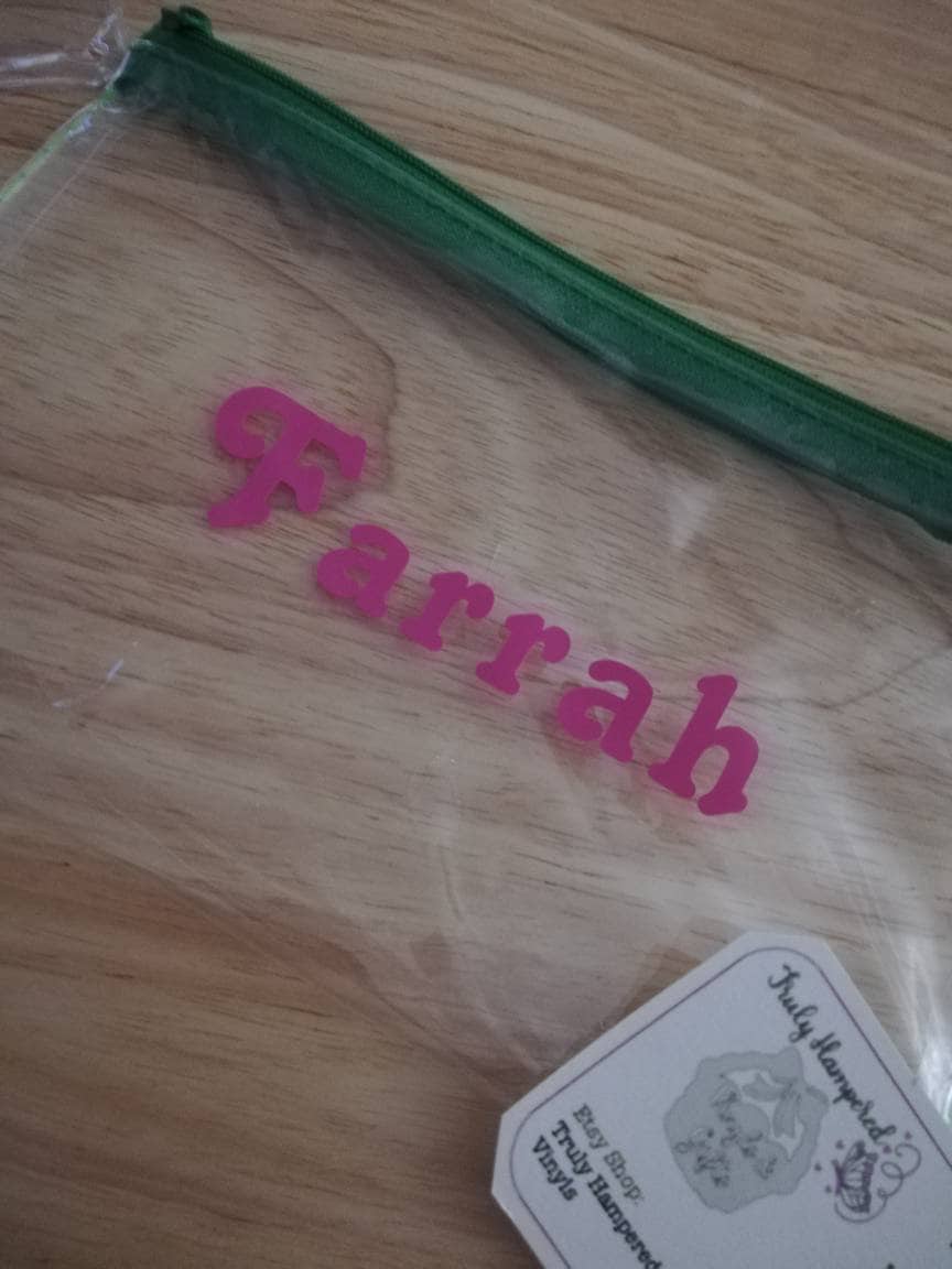 Personalised Pencil Cases, in a Range of Colours and Font Styles. Decal ...