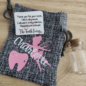 Personalised Tooth Fairy Bag, Lost Tooth, Boy, Girl, Tooth Fairy Pouch ...