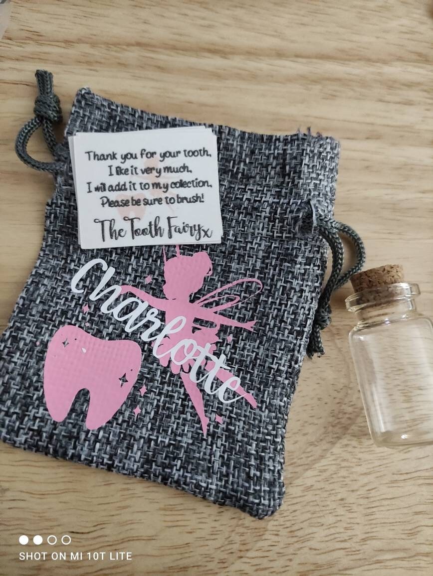 Personalised Tooth Fairy Bag, Lost Tooth, Boy, Girl, Tooth Fairy Pouch ...