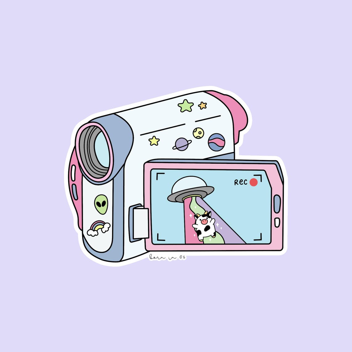 Camcorder Sticker || Vintage Camera Sticker || Laptop Sticker || Water ...
