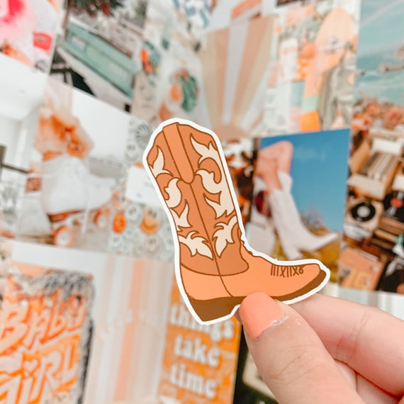 Cowboy Boot Sticker Country Sticker Laptop Sticker - Etsy