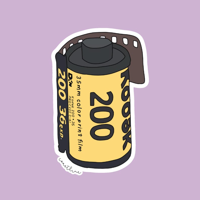 35mm Film Roll Sticker || Film Photography Sticker || Laptop Sticker ...