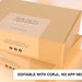 Box Packaging Label DIY / Editable Box Seal Sticker / DIY - Etsy