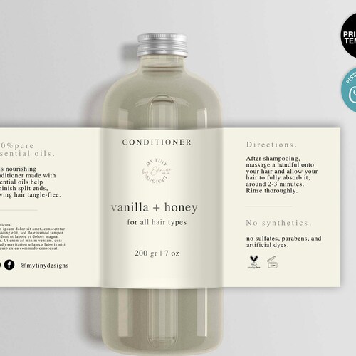 Aesthetic Jar Bottle Body Product DIY Labels / Simple - Etsy