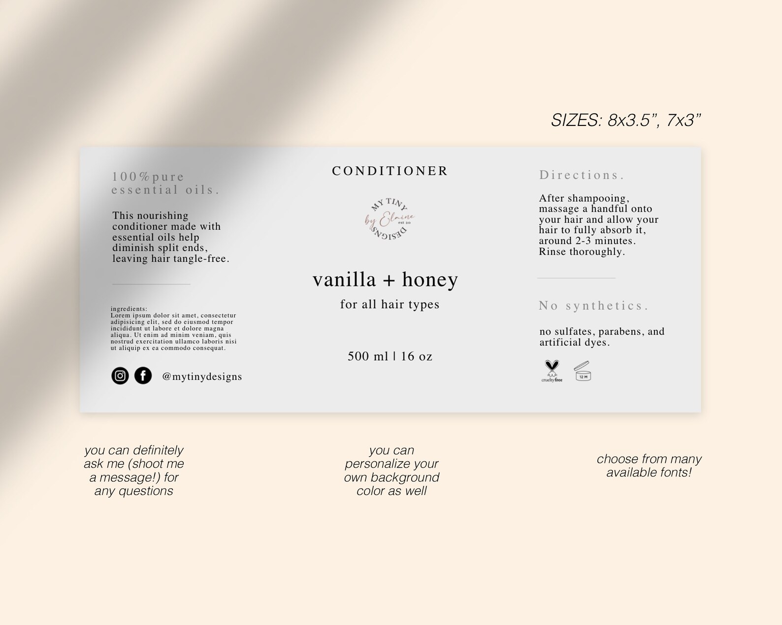 Aesthetic Jar Bottle Body Product DIY Labels / Simple Packaging Label ...