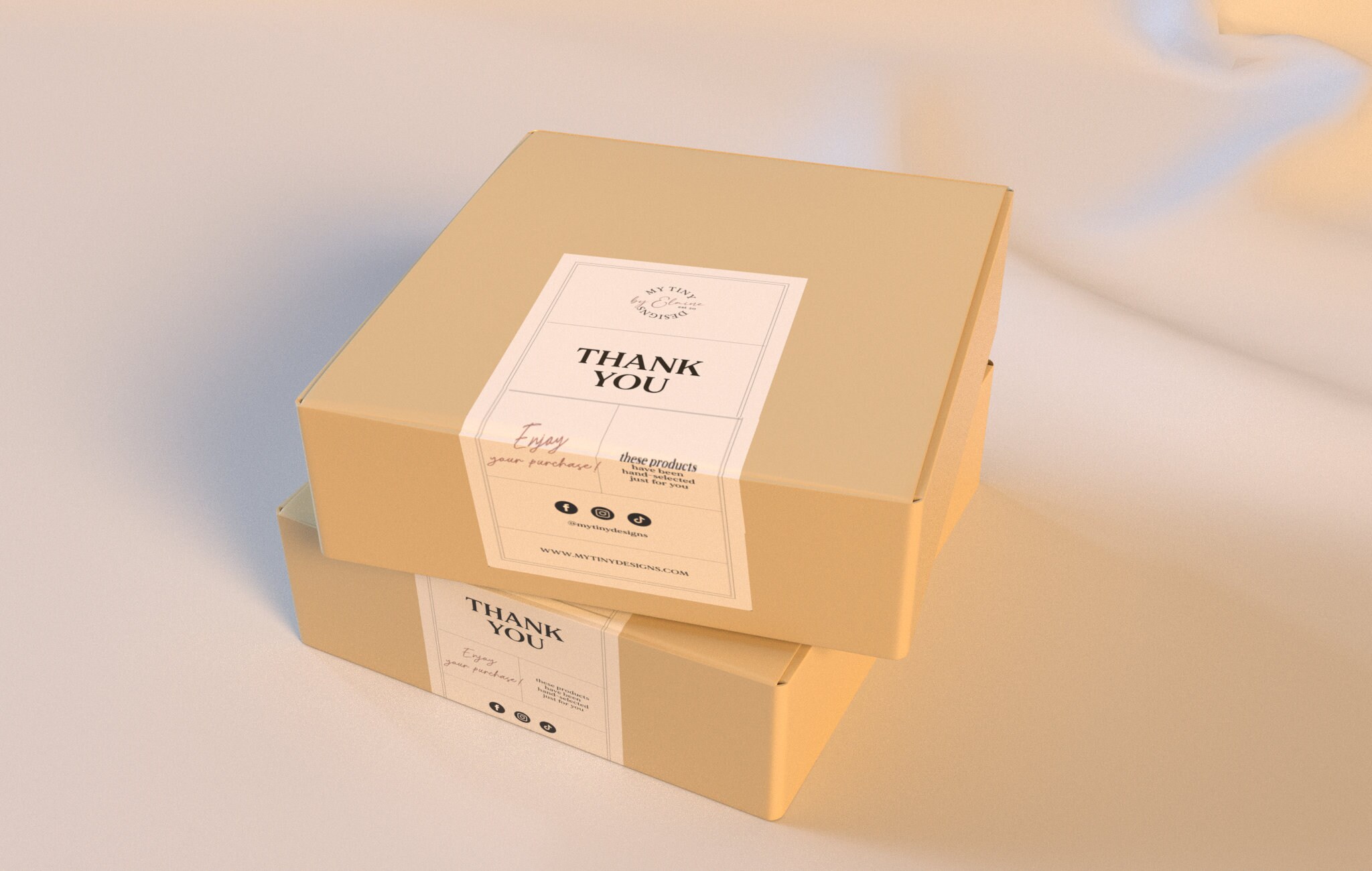 Packaging Label Box Custom Editable Box Seal Sticker Diy Packaging