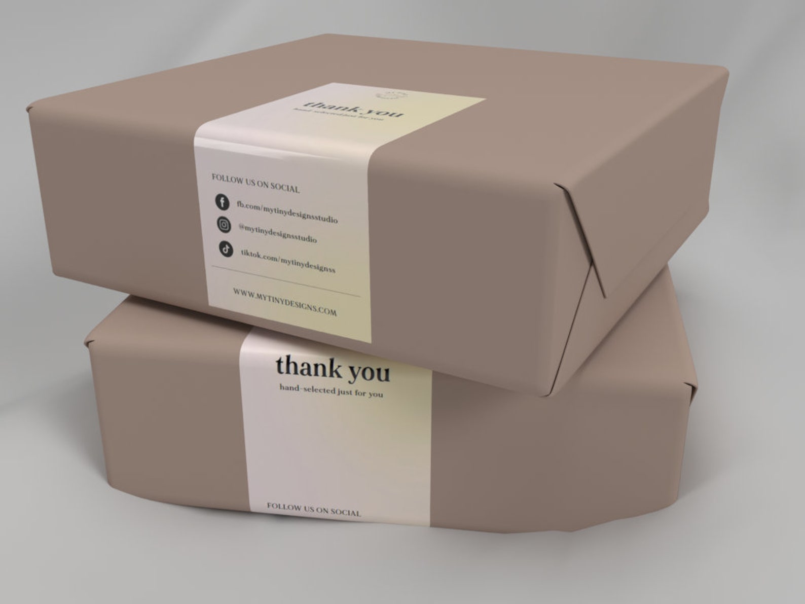 Editable Box Seal Sticker / Aesthetic Editable Packaging Label / DIY ...