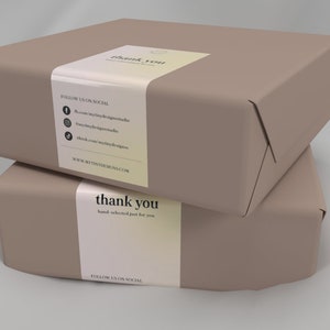 Editable Box Seal Sticker / Aesthetic Editable Packaging Label / DIY ...
