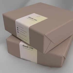 Editable Box Seal Sticker / Aesthetic Editable Packaging Label / DIY ...