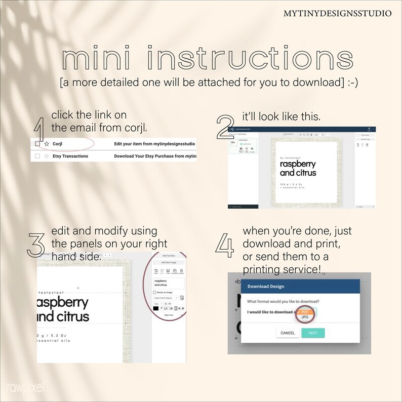 Packaging Box Label DIY / Editable Box Seal Sticker / DIY Packaging ...