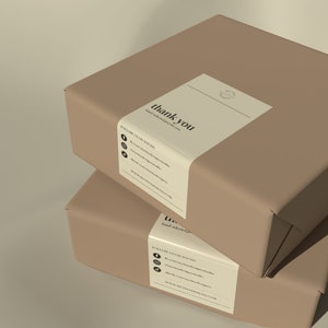 Editable Box Seal Sticker / Aesthetic Editable Packaging Label / DIY ...