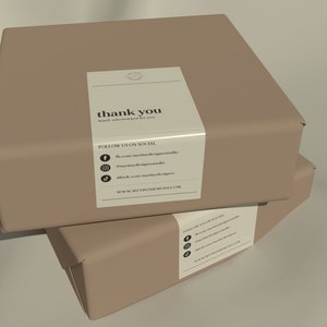 Editable Box Seal Sticker / Aesthetic Editable Packaging Label / DIY ...