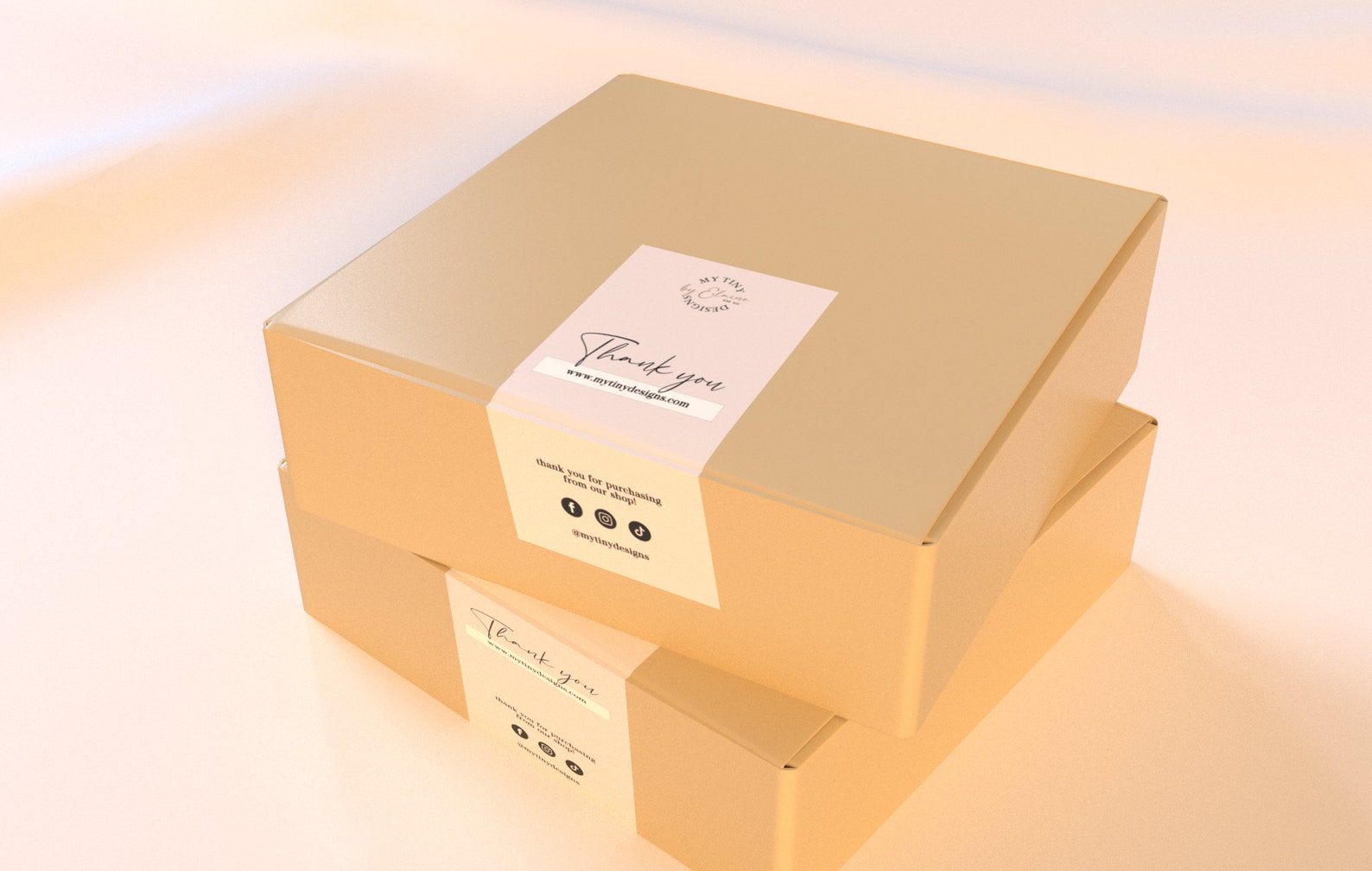 Packaging Box Label DIY / Editable Box Seal Sticker / DIY Packaging ...