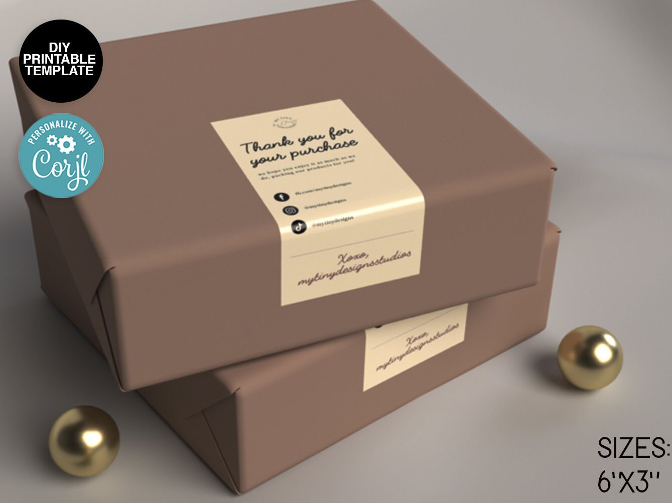 Packaging Label Box Custom / Editable Box Seal Sticker / DIY - Etsy UK